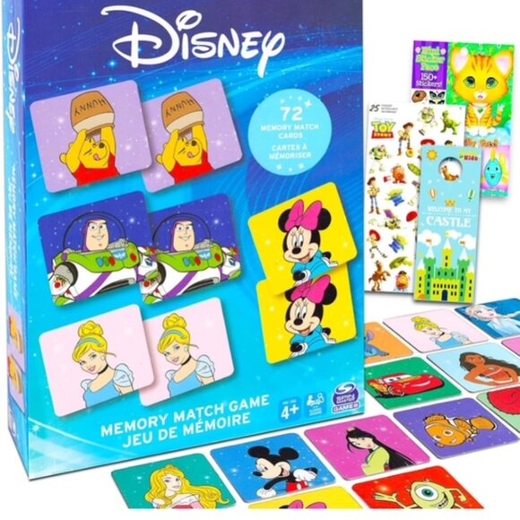 Disney | Toys | Disney Memory Matching Card Game Set Featuring Minnie ...